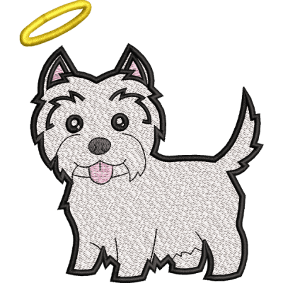 Angel Dog Embroidery Design - Dogs - Machine Embroidery Design